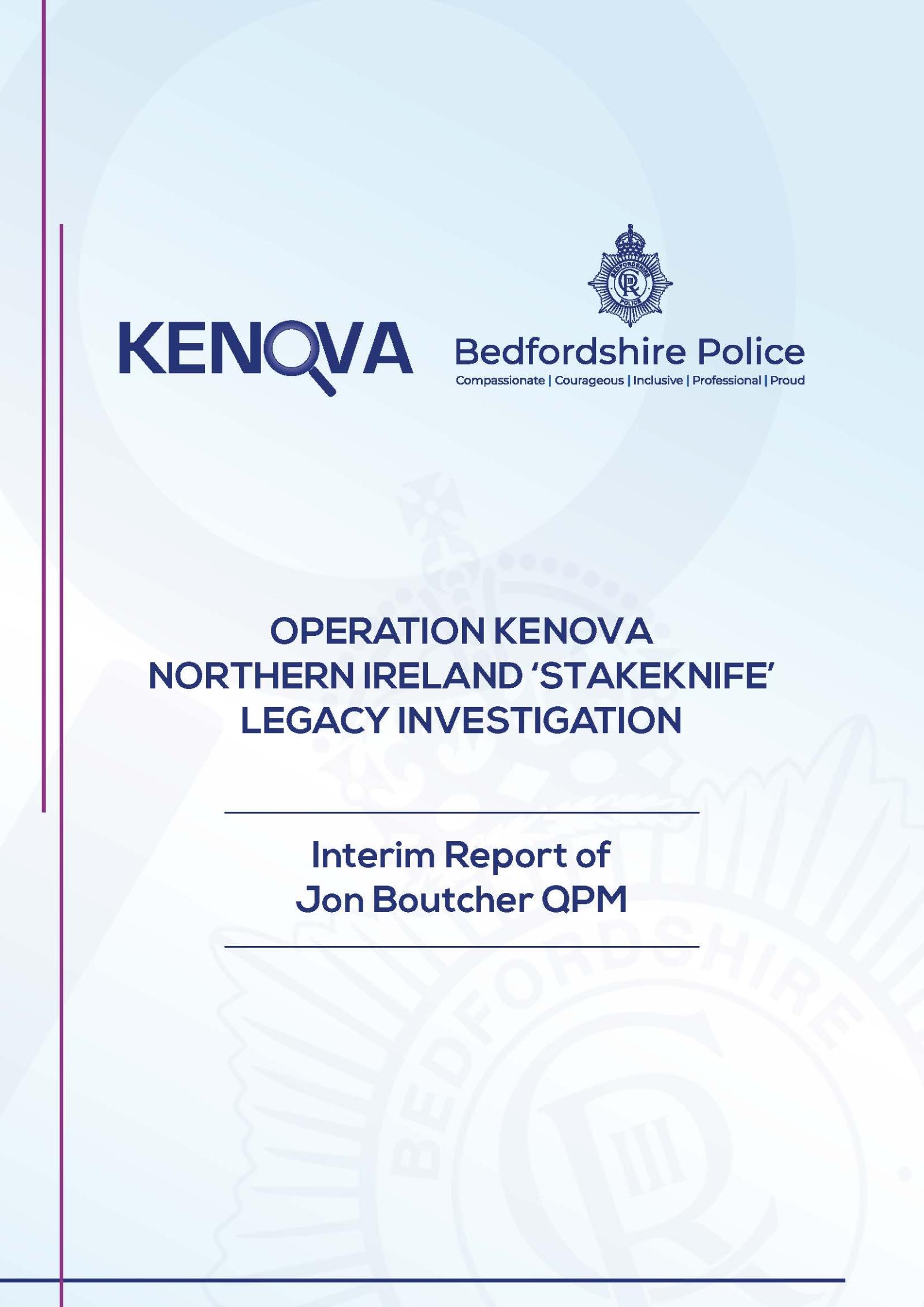 Operation Kenova Interim Report | Police Service of Northern Ireland