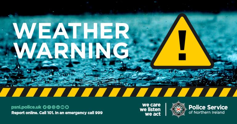 Information ahead of Storm Amy: Amber weather warning | PSNI